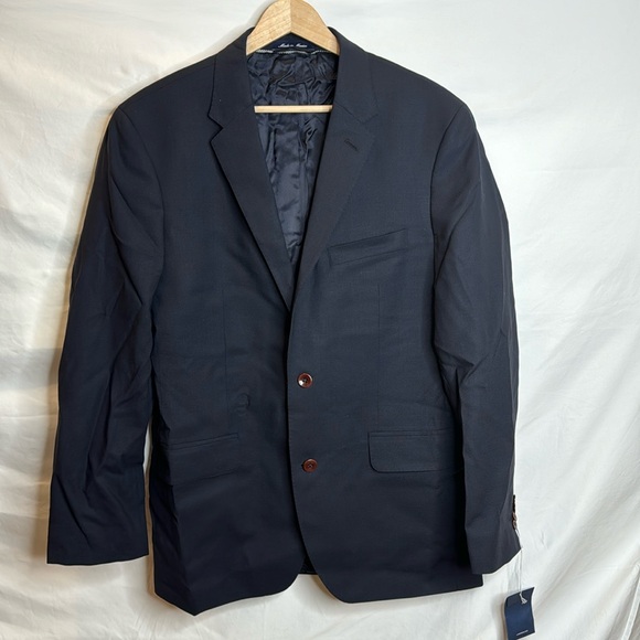 Lands' End | Suits & Blazers | Nwt Lands End Mens Tailored Wool Navy ...